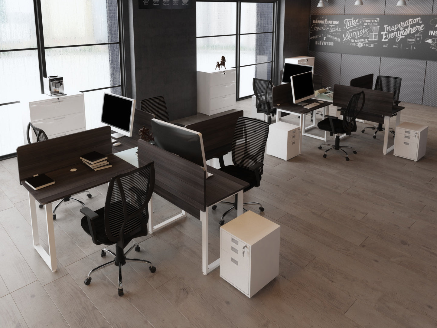 Escritorio Individual EWH12WH – Muebles de Oficina Express