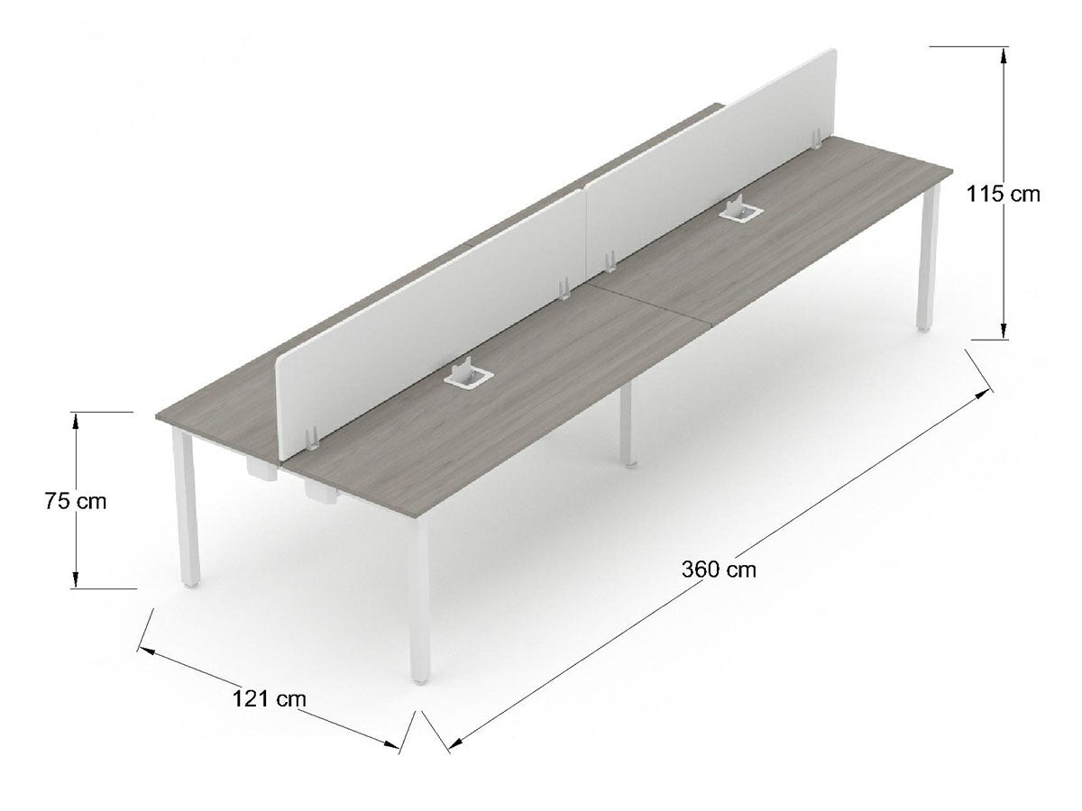 Modulo para 4 personas ML2US18-CMFL – Muebles de Oficina Express