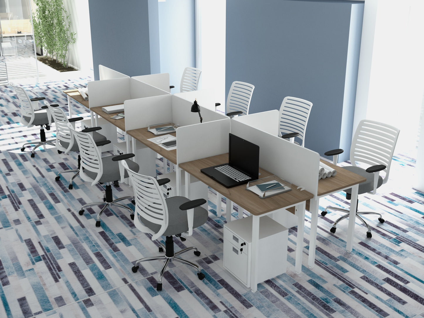 Escritorio Individual AEWH12WH – Muebles de Oficina Express