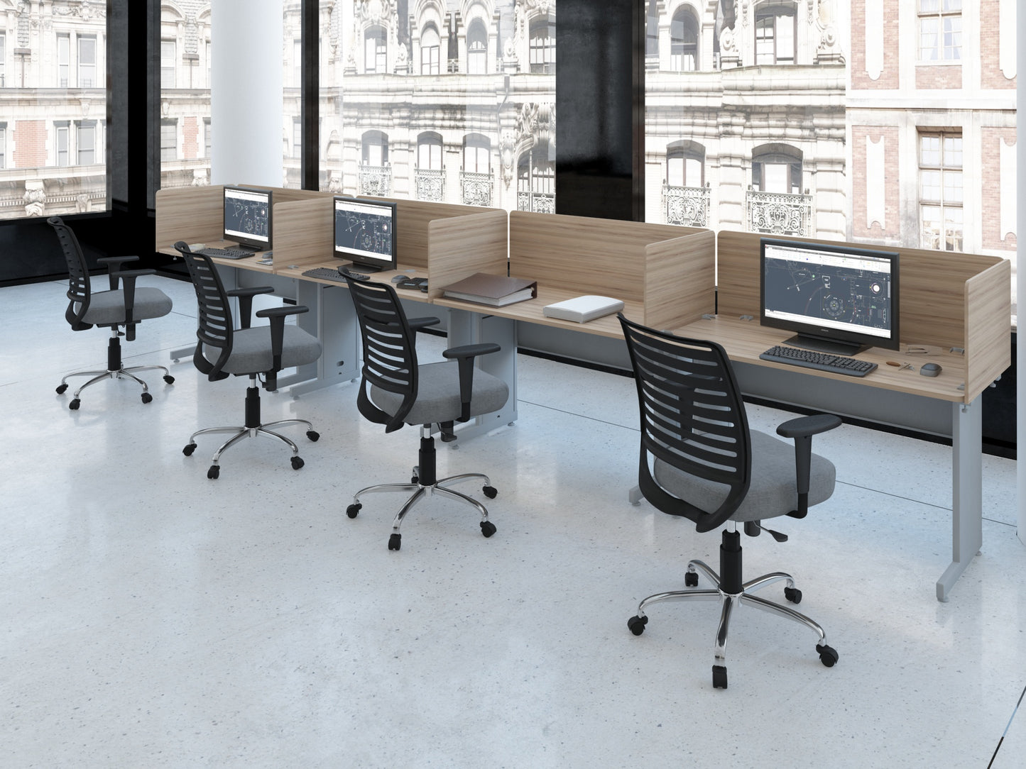 Escritorio individual FEG14 – Muebles de Oficina Express