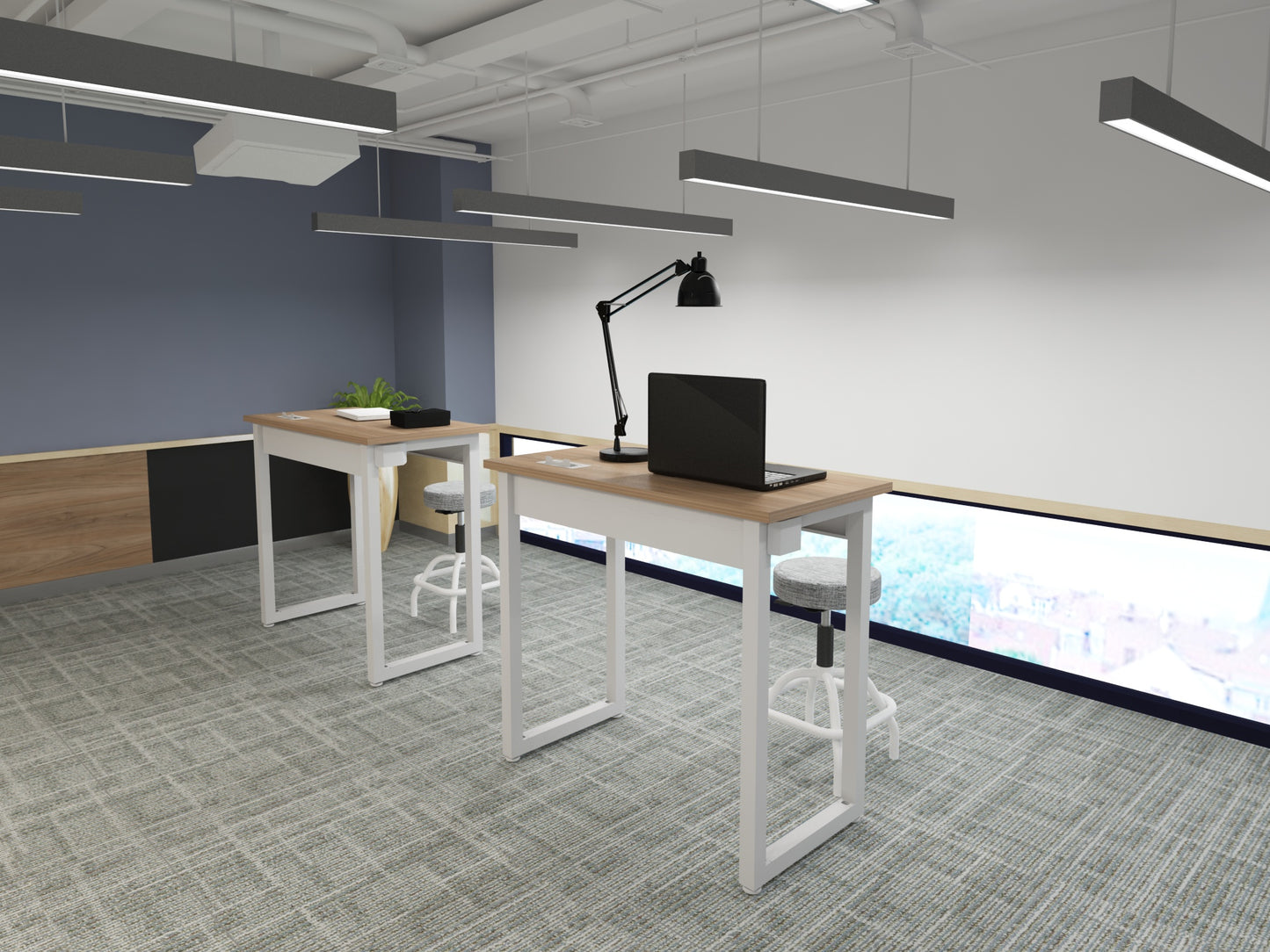 Escritorio Individual Alto EAMTR15 – Muebles de Oficina Express
