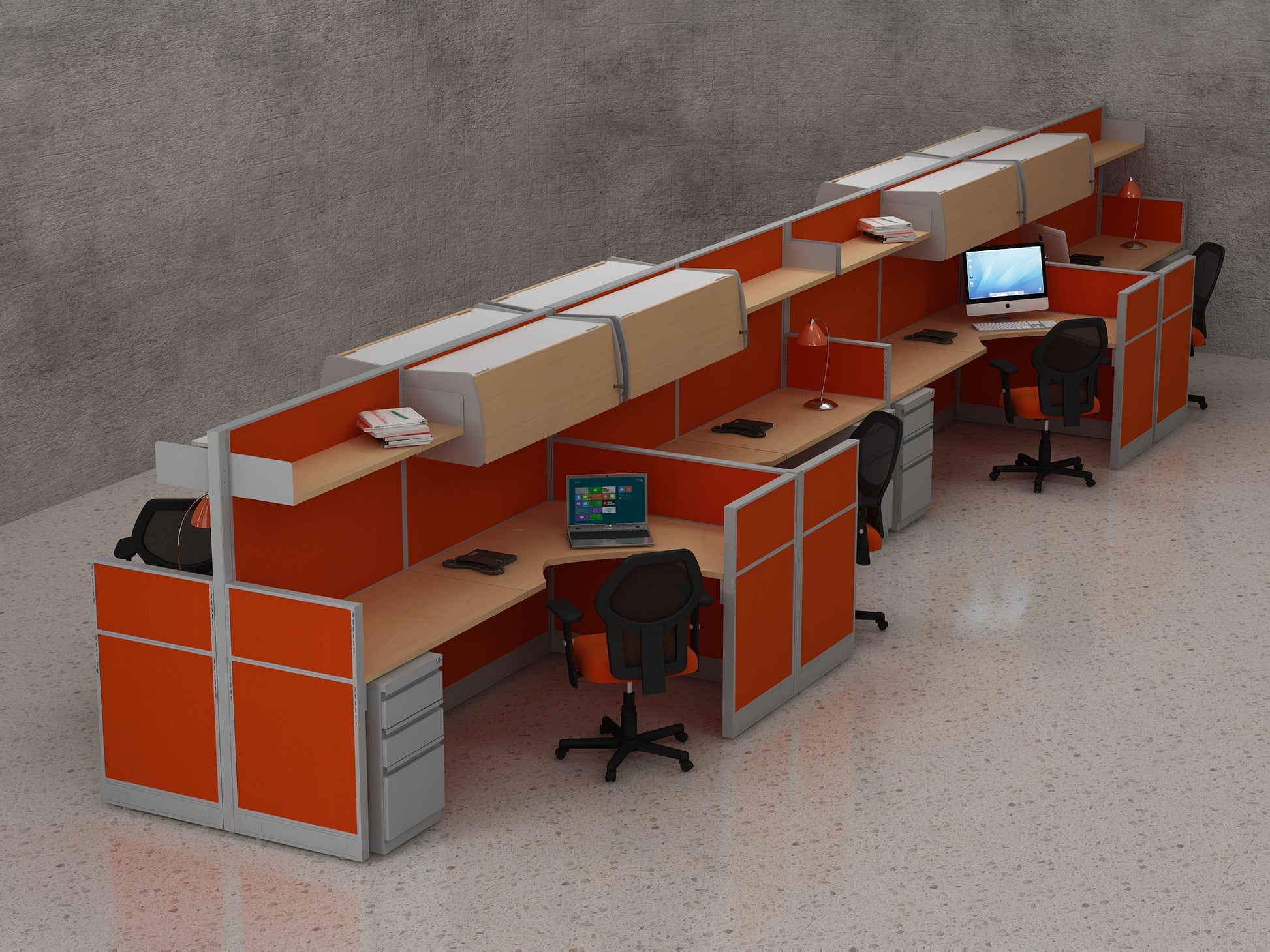 Estación de Trabajo EST6L-PS1 – Muebles de Oficina Express